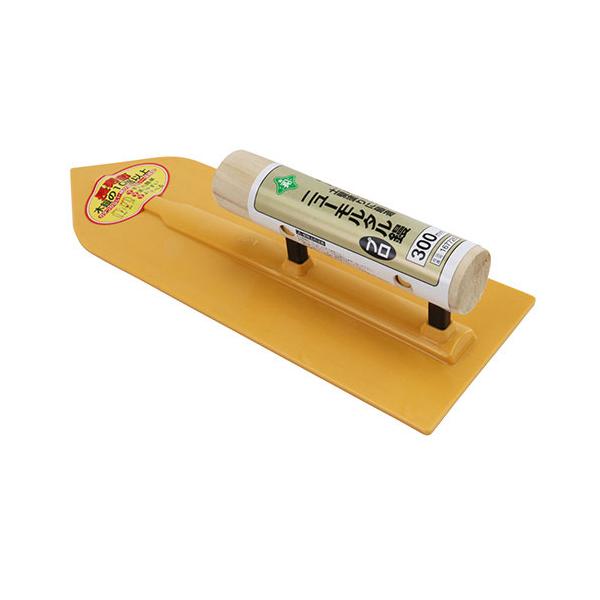 ガタつかない、柄が抜けない一体成型で木鏝の10倍以上の長寿命です。【用途】モルタル、コンクリート、土壁塗り作業。【機能】塗仕上がりは、裏面の点線溝が中心より左右に使用中引掛るよう製作していますので、塗表面の凹凸むらが取れ、平面塗が簡単に出来...