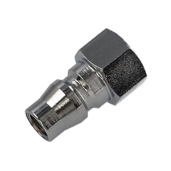 エアホースなどの配管やエアー工具への接続、離脱が簡単操作で確実に行えます。【用途】エアー工具、エアーホース等との脱着。【機能】ソケットとの組み合わせでエアーの接続、離脱が簡単にできます。丈夫で耐久性に優れた鋼鉄製です。1/4管用平行オネジ取...