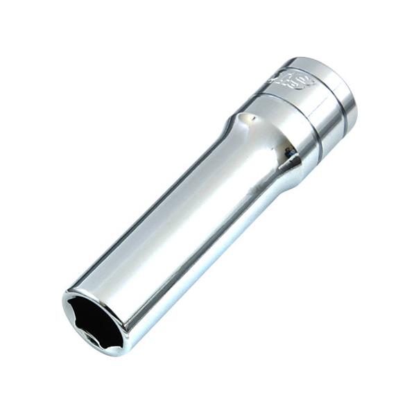 突き出たボルトのナットに最適なディープタイプです。【用途】六角ボルト、ナットの締め緩め作業。【機能・特徴】ボルトが飛びだしている場合や、奥まった場所での作業に適しています。【仕様】差込角：9.5mm（3/8インチ）サイズ：10mm対象ネジ：...