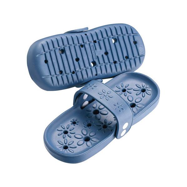 ■ 前・後どちらからでも履ける両履サンダル。■ 可動式ベルトでらくらく履きやすい！■ 通気＆水はけ穴開きソール■ この商品は、屋内またはベランダ用です。幅×奥行×高さ(mm)：228×256×85重さ：210(g)カラー：インディゴブルーフ...