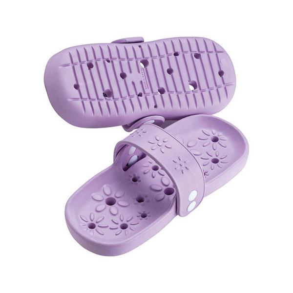 ■ 前・後どちらからでも履ける両履サンダル。■ 可動式ベルトでらくらく履きやすい！■ 通気＆水はけ穴開きソール■ この商品は、屋内またはベランダ用です。幅×奥行×高さ(mm)：228×256×85重さ：210(g)カラー：ベールラベンダーフ...