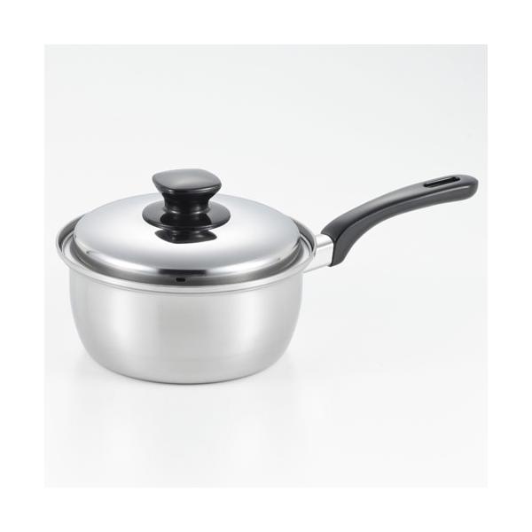 毎日使えるシンプルなステンレス片手鍋。金属加工の産地燕三条で作られた、シンプルながらも確かな品質を誇る鍋です。スタンダードサイズの18cm。3〜4杯分のお味噌汁、カレーやシチューの少量調理、下ごしらえや茹でものにちょうどいいサイズです。サイ...