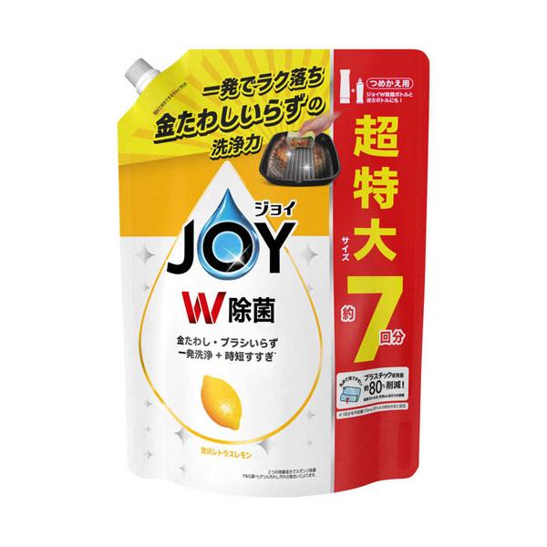 高い「洗浄力」はそのままに素早い「すすぎ」も両立!●時短すすぎ※＋強力洗浄!●ジョイ史上最高レベルのすすぎ・洗浄力・除菌力※2を誇る黄金比ジョイです。●アルカリ性洗剤から中性洗剤へ!●2つの除菌成分でスポンジの除菌ができます。※過去のメーカ...
