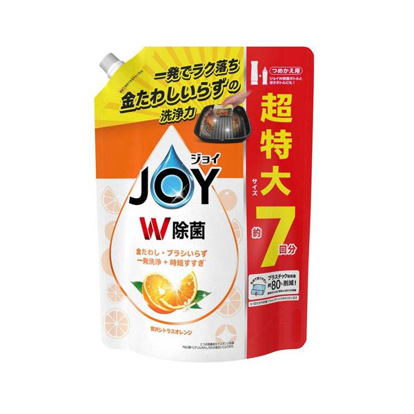高い「洗浄力」はそのままに素早い「すすぎ」も両立!●時短すすぎ※＋強力洗浄!●ジョイ史上最高レベルのすすぎ・洗浄力・除菌力※2を誇る黄金比ジョイです。●アルカリ性洗剤から中性洗剤へ!●2つの除菌成分でスポンジの除菌ができます。※過去のメーカ...