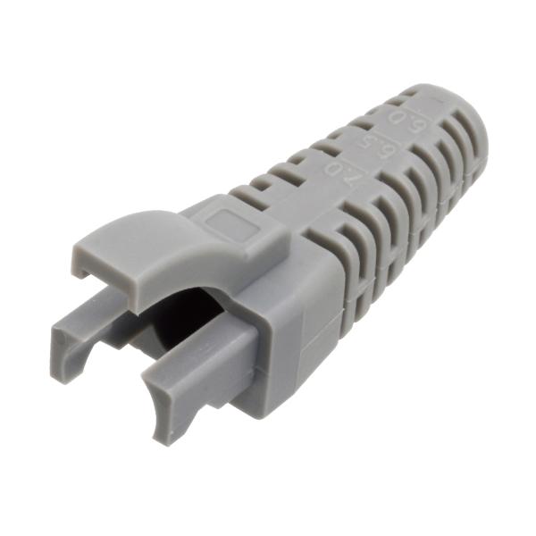 【CAT5eモジュラープラグ(品番：MLA-5E25)専用カバー】モジュラープラグのツメとLANケーブルの保護に●ケーブル外径に合わせてモジュラーカバーをカット！ φ5.5・φ6.0・φ6.5・φ7.0mm対応●モジュラープラグの幅と同サイ...