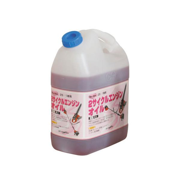 高級エンジンオイルをベース油にガソリンと混合しやすい添加剤を配合してあります。汚れやすい2サイクルエンジンの欠点を解決した専用オイル。内容量：4L【用途】刈払機、チェーンソー、芝刈機、小型発電機、エンジンポンプ、溶接機、ゴーカート、動力噴霧器