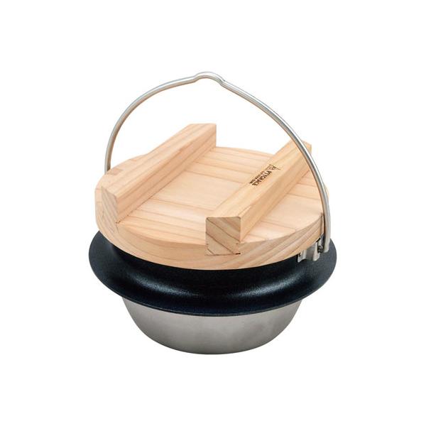 ■商品サイズ釜/185×182×203mm(容量/950ml)、蓋/170×170×40mm■商品重量693g■材質本体/ステンレス＋アルミニウム(内面ふっ素加工)、蓋/木製■原産国日本片力商事 / カタリキショウジ / かたりきしょうじ