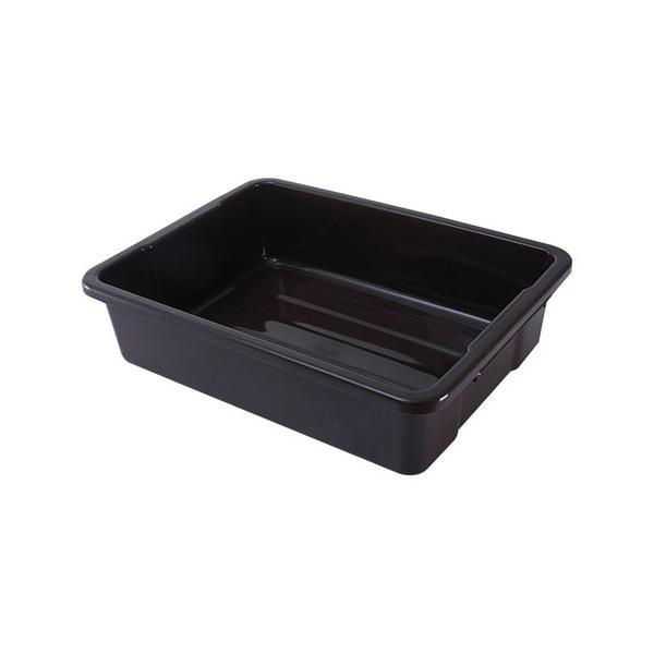 ■食器類の後かたづけ運搬、洗浄、保管等に便利です。■持手が付いているので持ち運びが楽です。■カバーの併用で積み重ねができ保管や運搬にも便利です。【仕様】幅×奥行×高さ(mm)：500(450)×375(330)×130(127)カラー：ブラ...