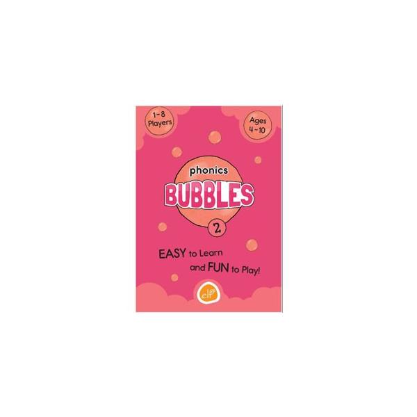 ELF LearningのPhonics BUBBLESは初めてでも簡単で楽しめるカードゲームです。神経衰弱、Flip Up、スペリングレース、Go Fish！ などゲームをしながら出たカードの単語例を読んだり書いたり楽しんで学習！レベル2...