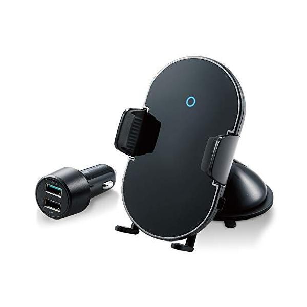 【保証】メーカー保証あり：1年※初期不良も含め、メーカーにてご対応いただくようお願いします。【商品情報】・ワイヤレス充電規格「Qi」の正規認証品・Qi充電に対応したスマートフォンを自動でホールドし車で充電ができるコンパクトタイプのワイヤレス...