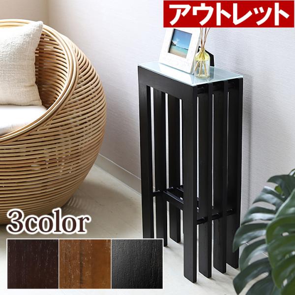 ■サイズ横：約35cm　奥行：約20cm　高さ：約70cm　重量：約5kg■素材チーク・ガラス■生産地バリ島■関連情報サイドテーブル スリム 玄関 アジアン家具 バリ家具 バリ雑貨、バリ島、アジアン雑貨、アウトレット チーク材 ▼もっと詳し...