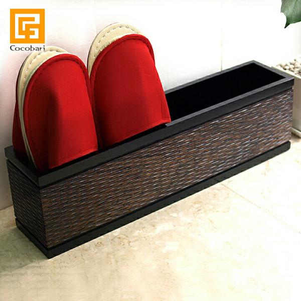 ■商品説明とっても高級感のある、ラグジュアリーな木製のスリッパラックです。人気のアメニティ（モダンアジアンシリーズ）と同デザインで作りました。製作は、世界の一流リゾートホテルのインテリアを製作しているバリ島の工場です。材質は、世界の３大銘木...