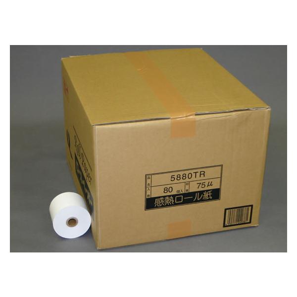 【仕様】●サイズ（紙幅×外径×内径ｍｍ）：５８×８０×１７．５●長さ：約６５ｍ●紙厚：７５μ●適合メーカー：ＣＡＳＩＯ、ＴＥＣ、ＩＢＭ、ＮＣＲ、シャープ等●注文単位：１箱（２０巻入×４包）●レジスター用感熱紙ロールペーパー