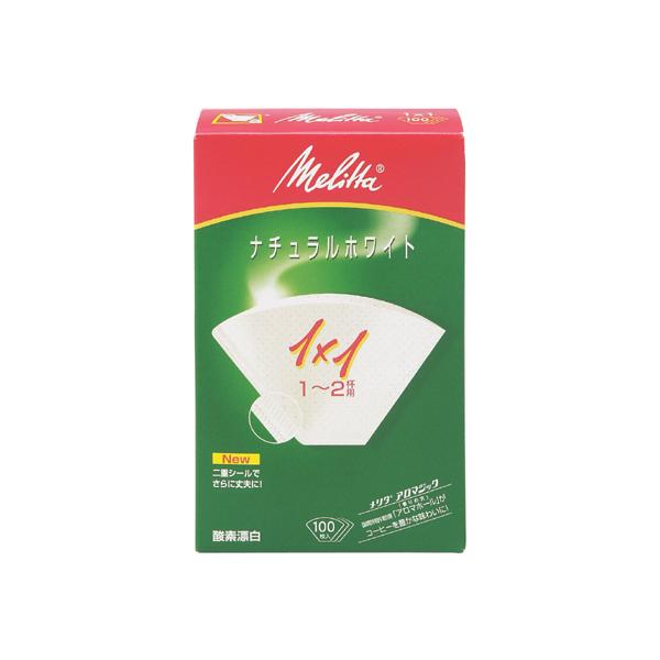 【仕様】●コーヒーフィルター●１〜２杯用●注文単位：１箱（１００枚入）●超微細な穴を無数に開けた新開発のフィルター。香りとおいしさがアップします。１００％無塩素漂白で安心です。