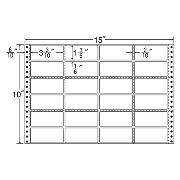 【仕様】●仕様：２４面・縦５本、横２本ミシン目入●シートサイズ：１５×１０インチ●ラベルサイズ：横８４×縦３８ｍｍ●ドットプリンター用●注文単位：１箱（５００折）●ＧＰＮエコ商品ねっと掲載　２０１６年１月より原紙変更の為、順次仕様が変更とな...