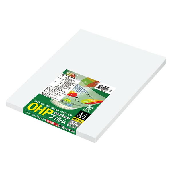 【仕様】●サイズ：Ａ４（２９７×２１０ｍｍ）●フィルム厚：１００μｍ●１冊：５０枚●材質：再生ＰＥＴフィルム４０％●カラーレーザー・カラーコピー用●適合機種以外のプリンタ、コピー機には使用しないで下さい●グリーン購入法適合●ＧＰＮエコ商品ね...