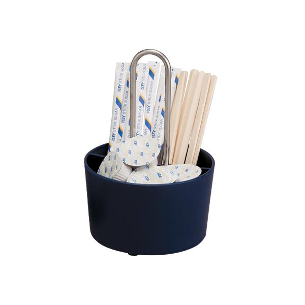 【仕様】●サイズ：直径１１２×１５５ｍｍ●材質：ＡＢＳ樹脂、ステンレス●注文単位：１個●収納も取り出しもカンタン●スティックシュガーやポーションミルク等を入れておくのに便利●※シュガー等は付属しておりません　nes_cc