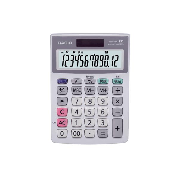 【仕様】●サイズ：幅１０３×奥行１４５×高さ３０．７ｍｍ●重量：約１０３ｇ●１２桁●税計算●時間計算●早打ち●表示部傾斜●電源：２電源（ソーラー／電池）　※税率の変更が可能です。設定方法につきましては、取扱説明書をご参照ください。