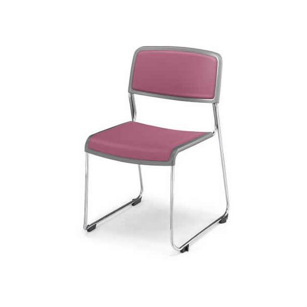 【商品説明】会議用スタッキングチェアーＣＫ−８９０シリーズはエコマーク認定商品です。連結脚キャップ付きで、整然とレイアウトできます。レザータイプはお手入れしやすい耐アルコール性能を持ったレザーを採用しています。【仕様】●色：ミディアムローズ...