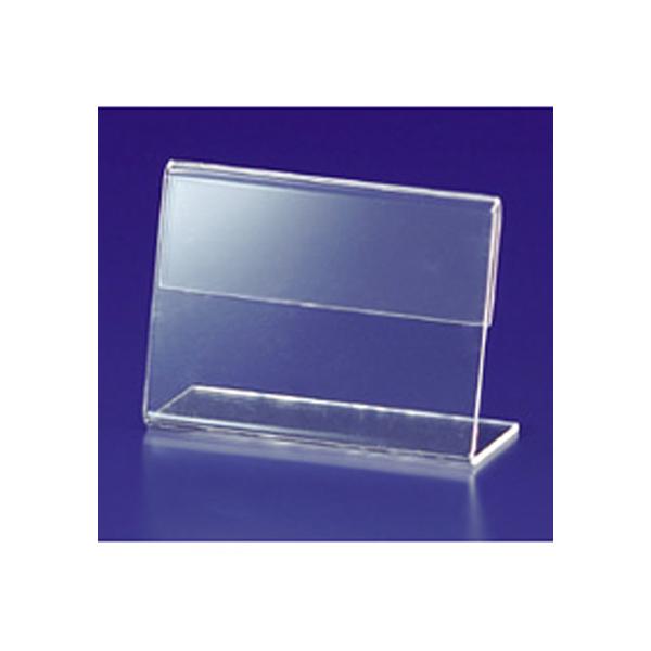 【仕様】●寸法：幅９３×奥行３０×高さ６６ｍｍ●材質：アクリル板●厚さ：１．５ｍｍ●Ｌ型●適合中紙寸法：縦６４×横９０ｍｍ、厚み０．２ｍｍ●色：クリアー●中紙無し●注文単位：１個