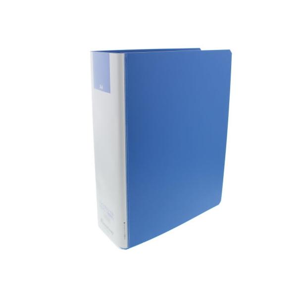 【商品説明】丈夫なオール金属とじ具は、安心な国内生産。【仕様】●両開き●色：青●サイズ：Ａ４タテ●外寸法：縦３０７×横２４６ｍｍ●背幅：９５ｍｍ●とじ厚：８０ｍｍ●収容枚数：８００枚●穴間隔：８０mmピッチ●背見出し紙差替え可能●表紙：ＰＰ...