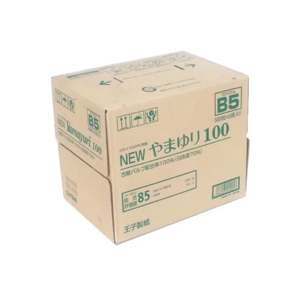 【仕様】●サイズ：Ｂ５●坪量：約６４．７ｇ／ｍ2●紙厚：約９１μｍ●白色度：約６９％●古紙パルプ配合率１００％●注文単位：１箱（５００枚×５冊）●グリーン購入法適合