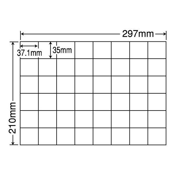 【仕様】●仕様：４８面●シートサイズ：Ａ４（２１０ｍｍ×２９７ｍｍ）●ラベルサイズ（横×縦）：３７．１×３５ｍｍ●対応プリンタ：インクジェット（染料のみ）、モノクロレーザー、モノクロコピー、熱転写※顔料系インク、カラーコピー機には対応してお...