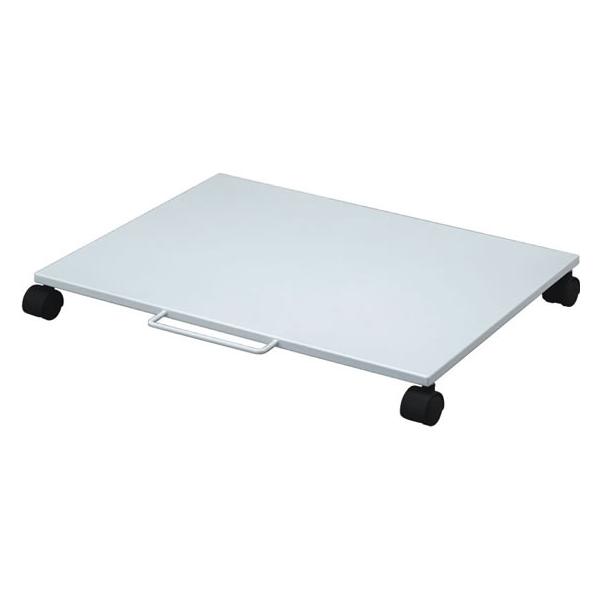 【商品説明】プリンター収納などに最適。【仕様】●サイズ：幅４６０×奥行３８１×高さ４６ｍｍ（取って含む）●天板奥行：３５０ｍｍ●材質：本体／スチール、キャスター部／ガラス繊維強化ナイロン●等分布耐荷重：１５ｋｇ●カラー：白●組立式（工具付き）