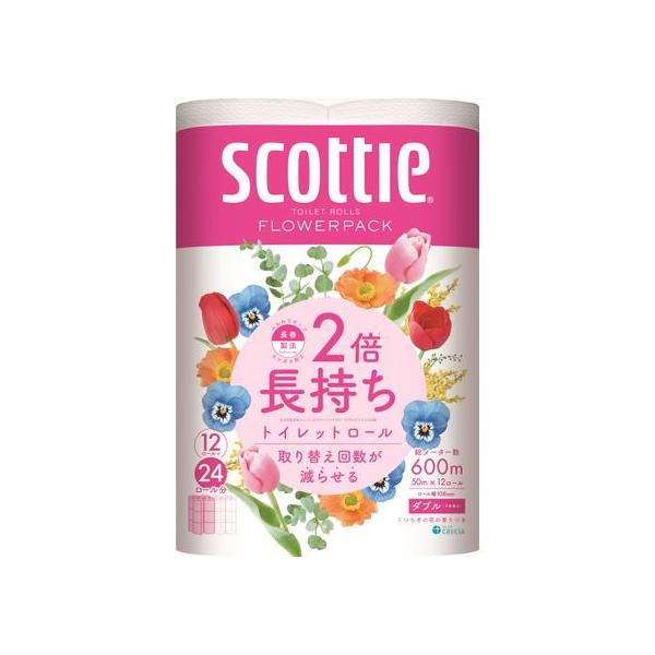 【商品説明】取り替えの手間が半分のたっぷり使えるダブル５０メートル。省スペースで保管もスッキリ。【仕様】●長さ：５０ｍダブル●紙幅：１０８ｍｍ●くつろぐ花の香りつき●芯あり●注文単位：１パック（１２ロール）
