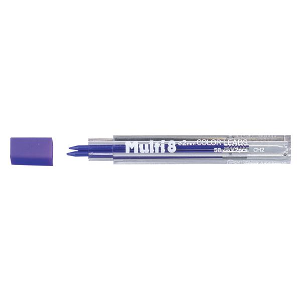 【仕様】●マルチ８専用替芯●色：紫●芯径：２ｍｍ●ケースサイズ：８×６×７１ｍｍ●材質：ケース／ＡＳ、キャップ／ＰＥ
