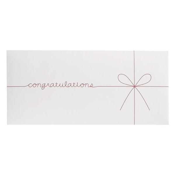 【商品説明】結婚、入学、卒業、就職のお祝い事にベロ部分を長くして切り込みを入れることでしっかり封ができるようになっています。プレゼントにメッセージを添えて贈れます。【仕様】●「ｃｏｎｇｒａｔｕｌａｔｉｏｎｓ」●横型●サイズ：縦８５×横１８５...