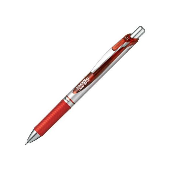 【商品説明】エナージェルは“なめらかな書き心地”、“濃くはっきりとした筆跡”、“筆跡の速乾性”という従来のボールペンにはない特徴が高く評価されているゲルインキボールペンです。【仕様】●インキ色：赤●インキ：水性染料ゲルインキ●ボール径：０．...