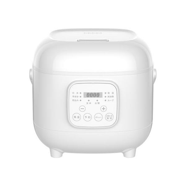 【商品説明】シンプル＆コンパクト！部屋になじみやすいシンプルなデザインで、食べきりサイズのコンパクト設計。　内蓋取り外し可能。内蓋は取り外して水洗い可能なので清潔に使用できます。取り付け、取り外しも簡単です。　早炊きコース　約３５分。帰宅し...