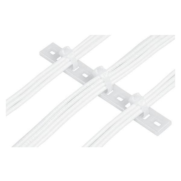 【商品説明】●複数の束線を等間隔で固定できます。●固定方法はねじ止めです。【仕様】●型番：MTP2S-E10-C　●入数：100個　●色：ナチュラル　●縦（mm）：12．7　●横（mm）：76．2　●高さ（mm）：3．2　●使用結束バンド幅...