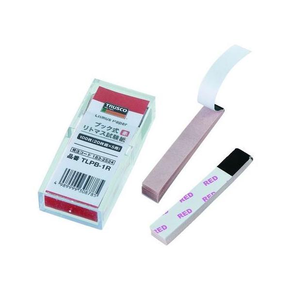 【商品説明】●1枚ずつ切り離して使用するブック式です。●水溶液中のアルカリ性を簡単に測定することができます。●20枚綴です。【仕様】●型番：TLPB−1R　●入数：100枚　●幅（mm）：9　●長さ（mm）：60　●タイプ：アルカリ性（赤）...