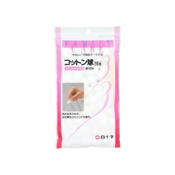 【商品説明】ファミリーケアシリーズ。　綿１００％。目、鼻、耳、口まわりのスキンケアやお化粧に最適です。【仕様】●Φ約１４ｍｍ●ピンセット付き●注文単位:１パック（１０ｇ）