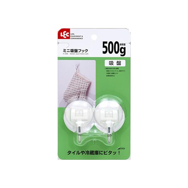 【仕様】●サイズ：幅４０×奥行４０×高さ６０ｍｍ●耐荷重：５００ｇ●取り付け方法：吸盤●材質：本体／ＡＢＳ樹脂、吸盤／塩化ビニル樹脂、フック／鋼線（スズ・コバルトメッキ）●注文単位：１パック（２個入）
