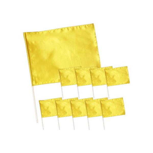 【商品説明】光沢のあるサテン製カラーフラッグシリーズの大旗です。持ち手の直径が１２ｍｍのタイプです。運動会のダンスや集団行動、応援などで活躍するアイテムです。お得な１０本組なので、団体利用にもピッタリです。【仕様】●商品サイズ：旗：Ｗ５９×...