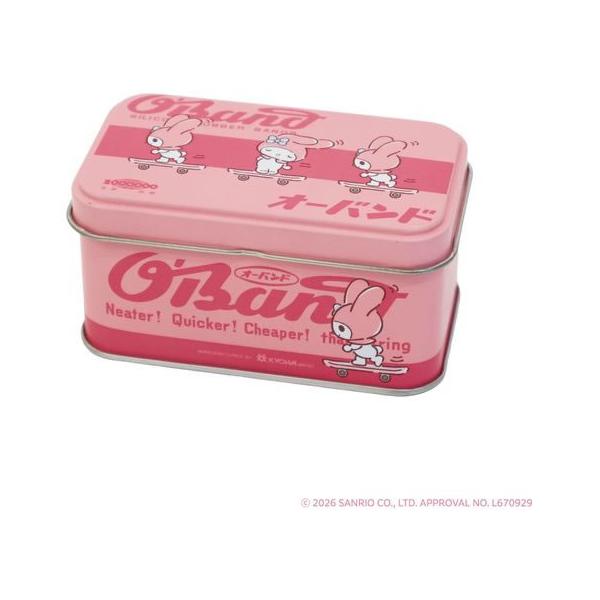 【仕様】［仕様］オーバンド×サンリオキャラクターズ。茶色と黄色のパッケージでおなじみの輪ゴム”オーバンド”と”サンリオキャラクターズ”とのコラボ商品が誕生。ハローキティ、シナモロール、マイメロディ、クロミの全４アイテム。缶も輪ゴムも、それぞ...