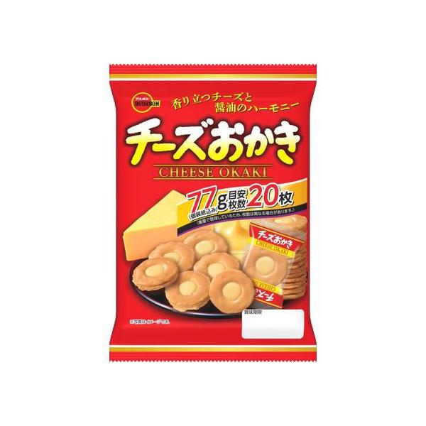 【商品説明】●かつおと昆布の２種類のだしを加えた特製醤油だれで、香ばしく焼きあげたおかきを味付けしました。濃厚なチーズクリームと醤油の風味が調和した絶妙なおいしさです。【仕様】●７７ｇ