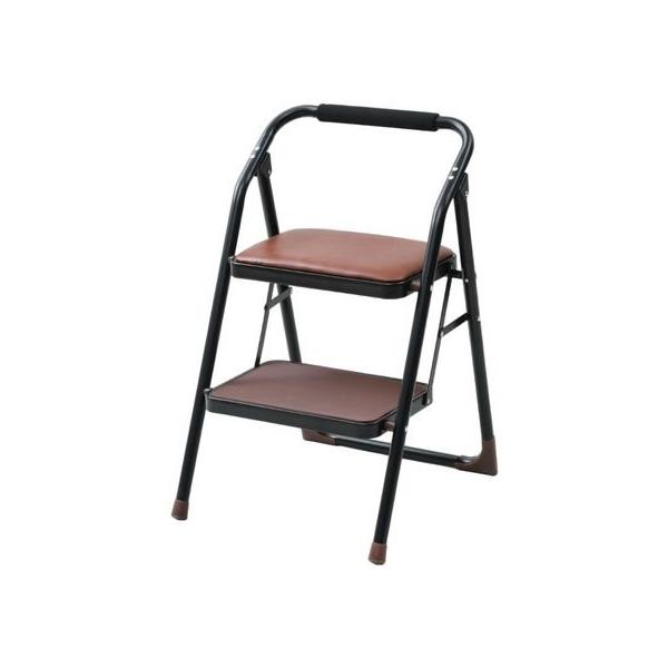 【商品説明】座面上段は合皮張りのふかふかクッション仕様　座面下段は昇り降りしやすい滑りにくい加工　折りたためば幅約１０ｃｍなのですき間にサッと収納可能　背もたれにもなるグリップ付き　床を傷付けにくい脚カバー付き【仕様】●本体サイズ：幅４７×...