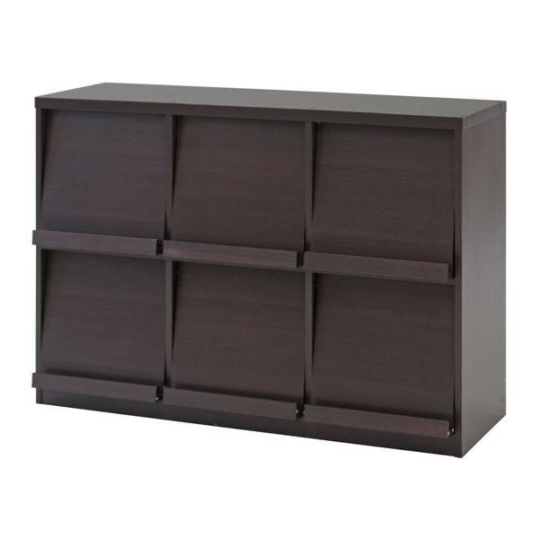 【商品説明】分割された収納スペースと魅せるフラップ扉で、お気に入りの雑誌などを飾ってオリジナルのインテリアとして楽しめます。　６つに分割された大容量の収納スペース。　収納するアイテムごとに区分けできるので、これ一つでお部屋がすっきり片付きま...