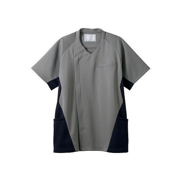 【商品説明】着脱がしやすい、肩口スナップボタン仕様。ストラップホールド付きで、ＰＨＳや名札用ストラップのズレを軽減。サイドパネルは、デザイン性と動きやすさを両立したパターン。消毒液ホルダーも取り付けができるよう、ポケット内にループが付き。吸...