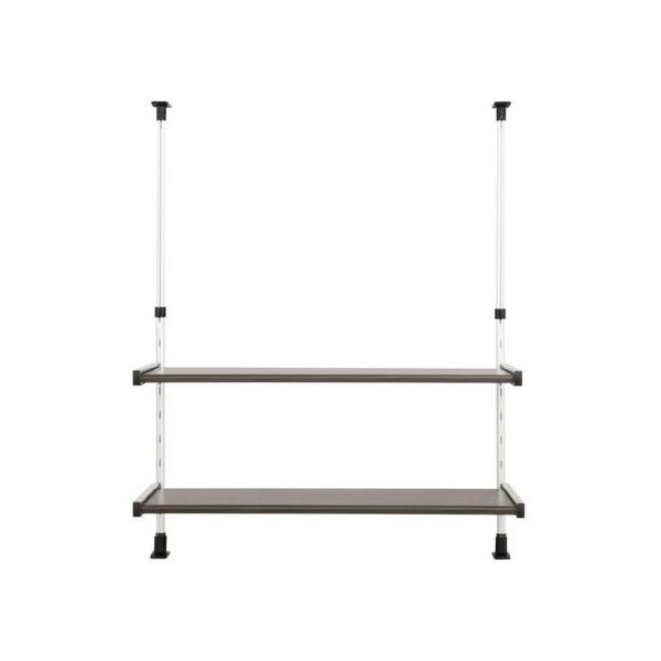 【商品説明】戸棚下を有効利用し２段ラックですっきり収納。棚板材質はマグネット小物が設置可能なカラー鋼板。棚を縦に取り付けでマグネットツールを使えば小粋なウォール仕様やちょっとしたパーテーションにも。【仕様】●カラー：ブラウン●商品本体サイズ...