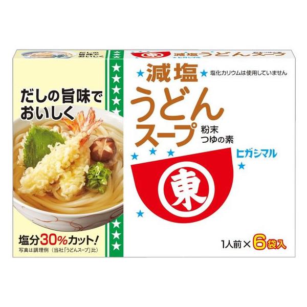 【商品説明】だしの旨みをしっかりきかせて塩分３０％カットしたうどんスープ（当社品比）。　塩化カリウム不使用。【仕様】●注文単位：１箱（６袋）