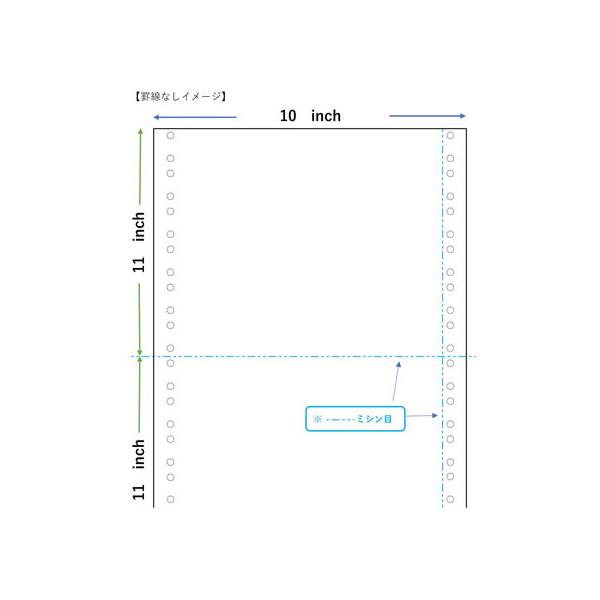 【商品説明】国産用紙を使用した連続応用用紙です。（国内製造品）【仕様】●サイズ：１０×１１インチ　●入数：２０００枚（１箱）　●坪量：６４ｇ／ｍ２　●紙厚：約８５μ　●白色度：約８３％程度　●形式：連続伝票−１Ｐ