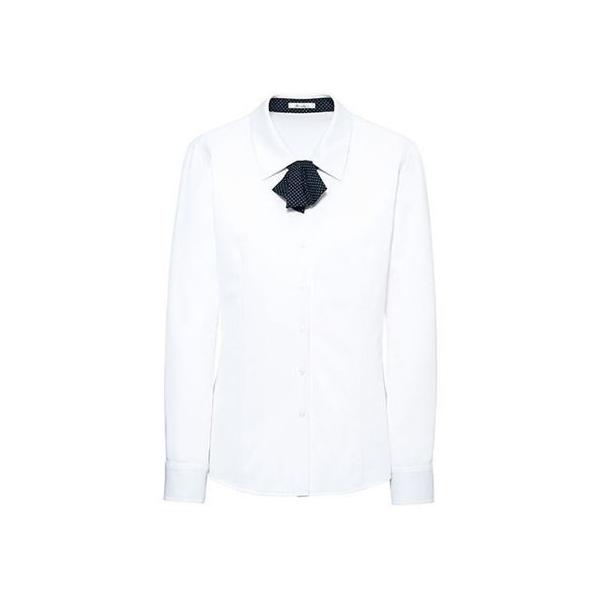 【商品説明】２ＷＡＹ仕様の衿元でリボン取り外し可能。透けにくいフルダルニットで長時間着用しても疲れにくく快適。【仕様】●素材：フレンチツイルニット（ポリエステル１００％）●家庭洗濯可能●ニット素材●吸水速乾●透け防止●ＵＶカット●リボン取り...