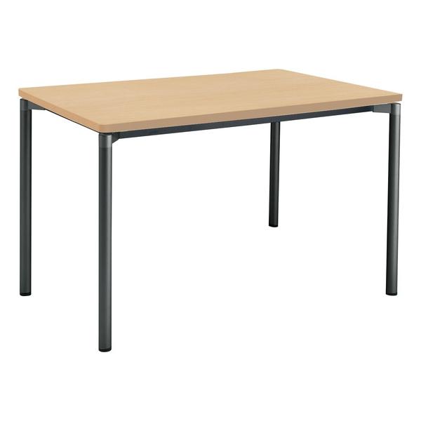 【商品説明】キャスター付きタイプは、急な増員やレイアウト変更にも対応。人通りの多いスペースや、柔らかい印象にしたい空間に適しています。【仕様】●品番：ＭＴ−ＪＴＭＲ１２７Ｅ６ＭＴ１Ｎ　●カラー／天板：ナチュラルオーク、脚：ブラック●外寸法／...