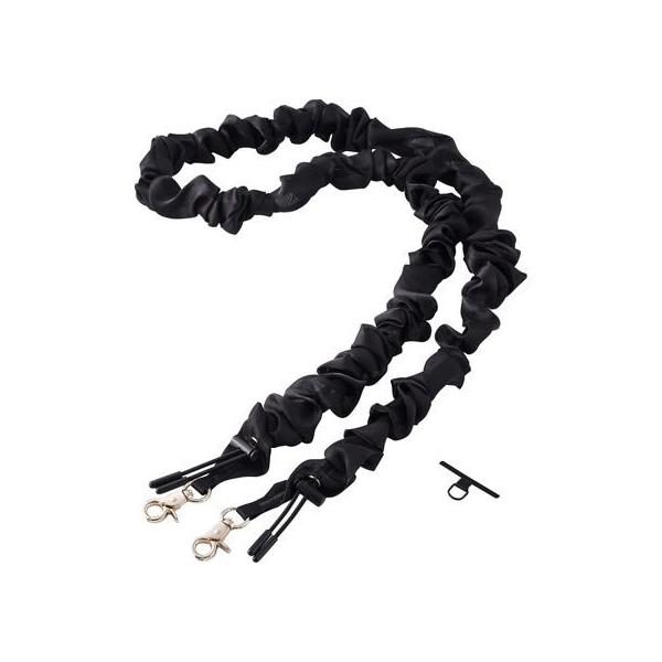 【商品説明】くしゅくしゅとした立体感が目を引く、シンプルながら存在感のあるスマホショルダーストラップです。　繊細な光沢と透け感のある軽やかな生地が、大人っぽい雰囲気を引き立てます。　落ち着いたカラーと上品な素材感で、カジュアルからきれいめま...