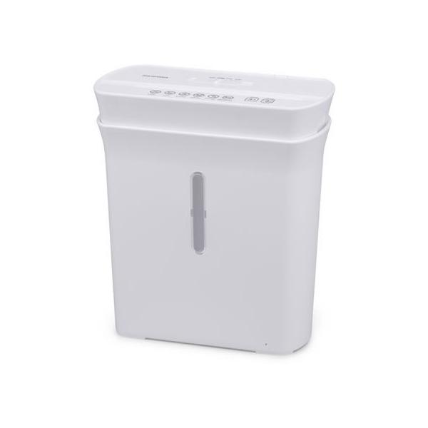 【商品説明】●クロスカットタイプで、細断サイズが約５×３７ｍｍと細かくカット。機密情報のセキュリティにおすすめです。●一度に投入できる最大細断枚数は８枚です。●ダストボックス容量約８．９Ｌで、ゴミ捨ての回数を減らせます。●インテリアに調和す...
